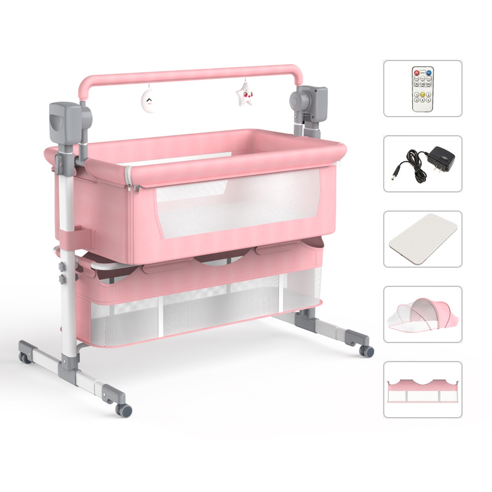 Steanny Baby Bed Electric Rocking Crib | Automatic Cradle Newborn ...
