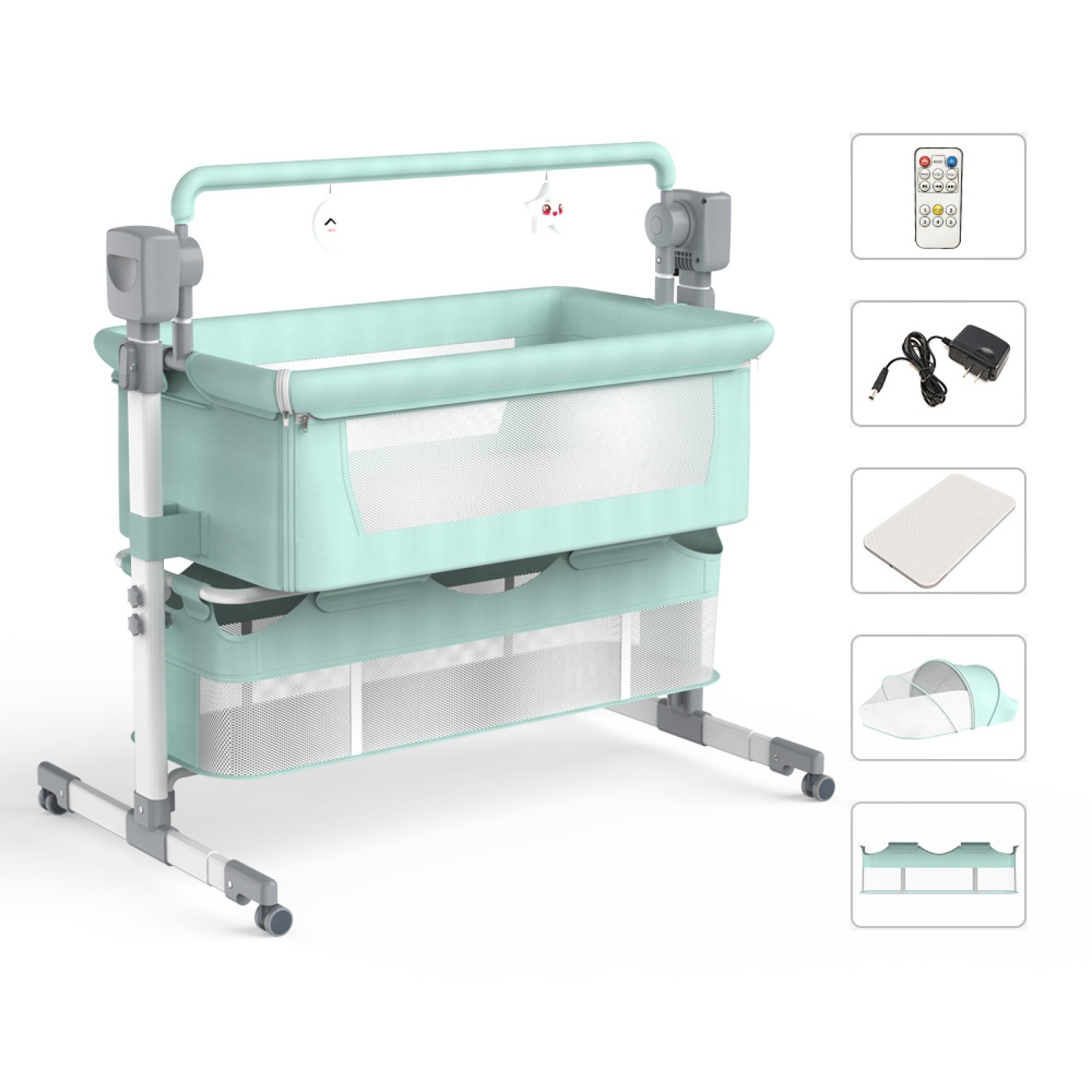 Steanny Baby Bed Electric Rocking Crib | Automatic Cradle Newborn ...