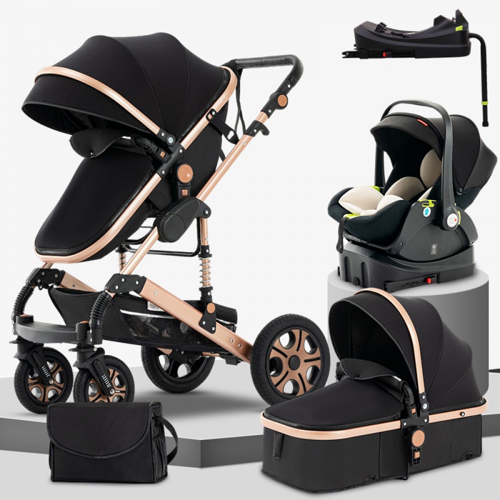 Steanny 5-IN-1 Baby Stroller Travel System Pram With Car Seat and Base ...