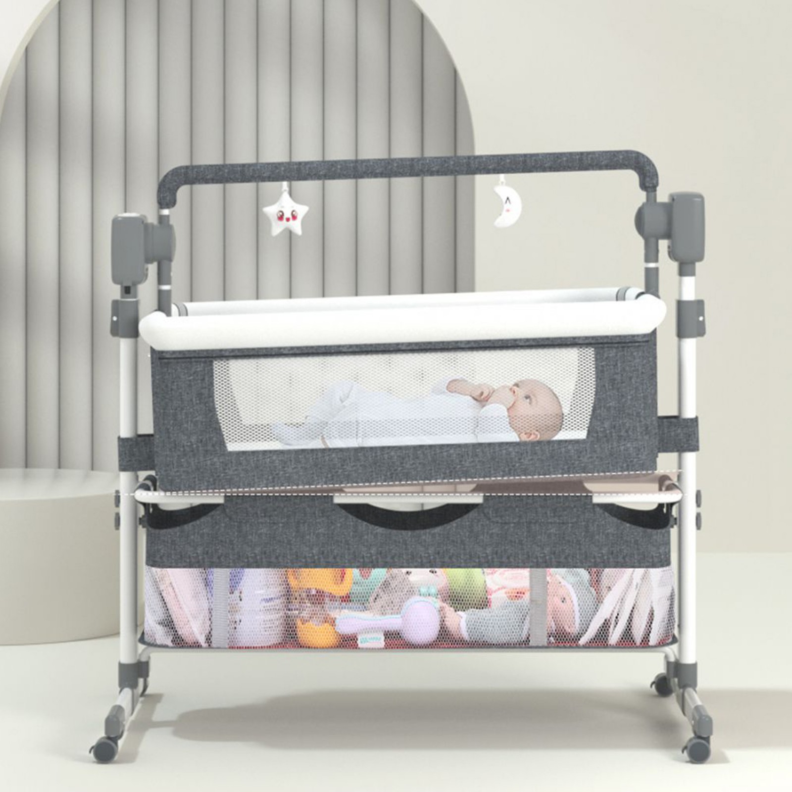 Steanny Baby Bed Electric Rocking Crib | Automatic Cradle Newborn ...