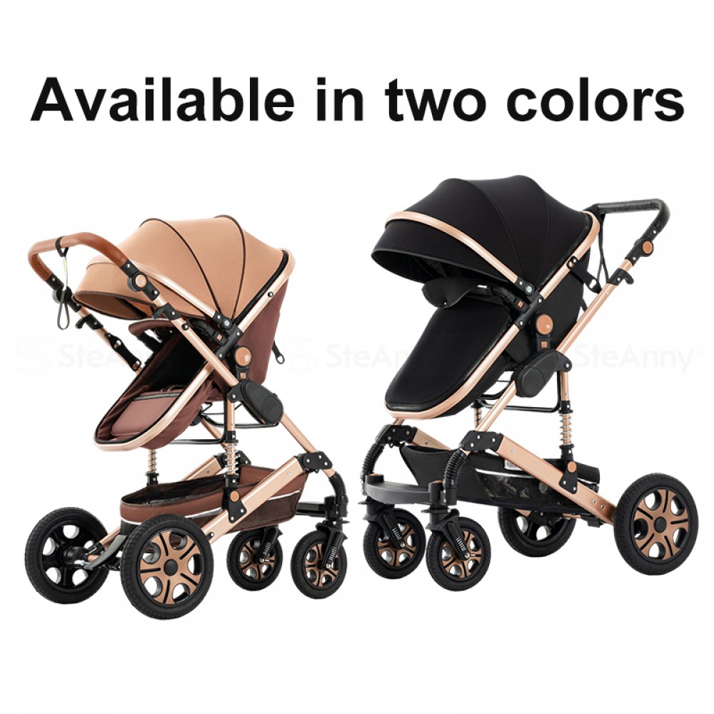 Steanny 5-IN-1 Baby Stroller Travel System Pram With Car Seat and Base ...