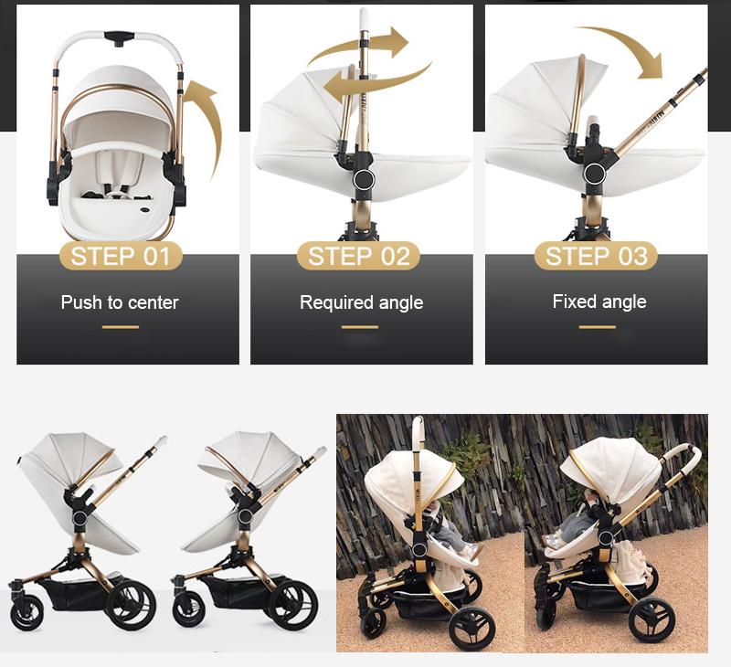 Buy AULON™ 360° Rotation 3-in-1 Baby Stroller Combo Car Seat Travel ...