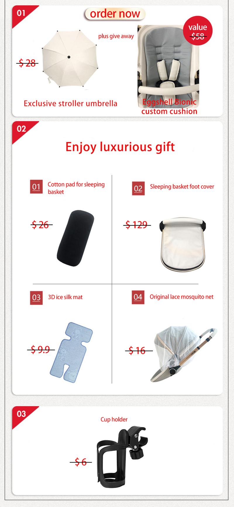 Buy AULON™ 360° Rotation 3-in-1 Baby Stroller Combo Car Seat Travel ...