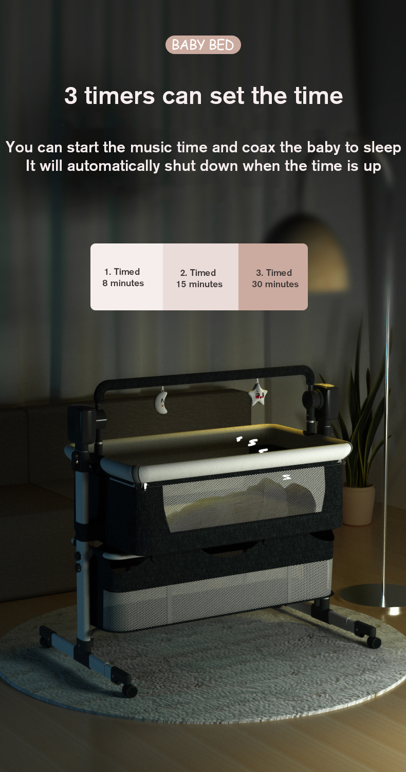 Steanny Baby Bed Electric Rocking Crib | Automatic Cradle Newborn ...