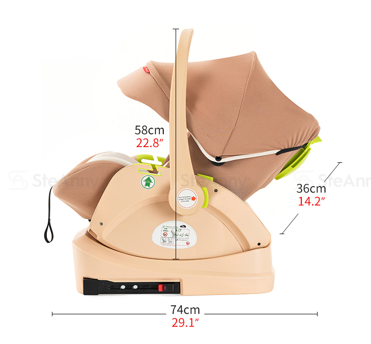 Steanny 5-IN-1 Baby Stroller Travel System Pram With Car Seat and Base ...